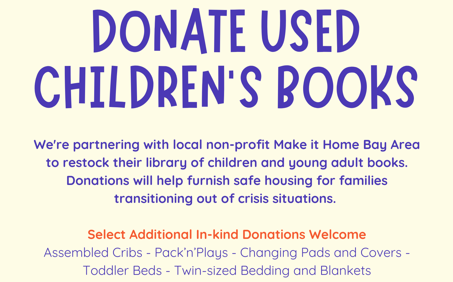 Donation Drive - First Church Berkeley UCC