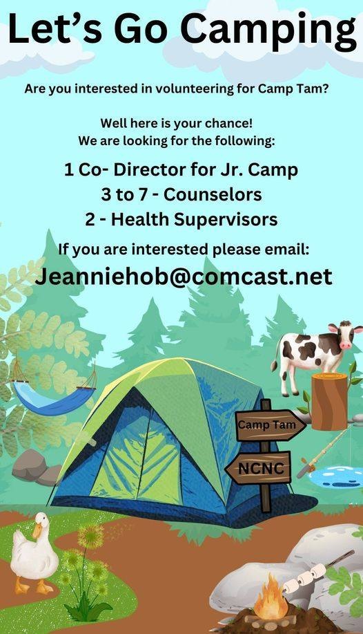 2024 Camp Tam Counselors Needed - First Church Berkeley UCC