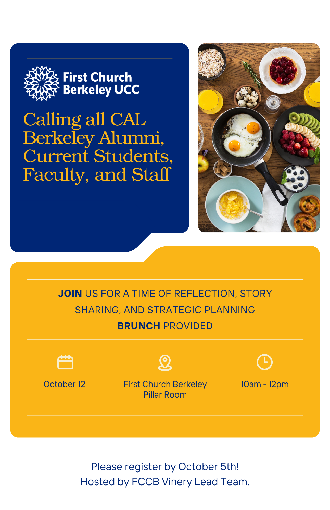 Cal Berkeley Affiliate Brunch - First Church Berkeley UCC